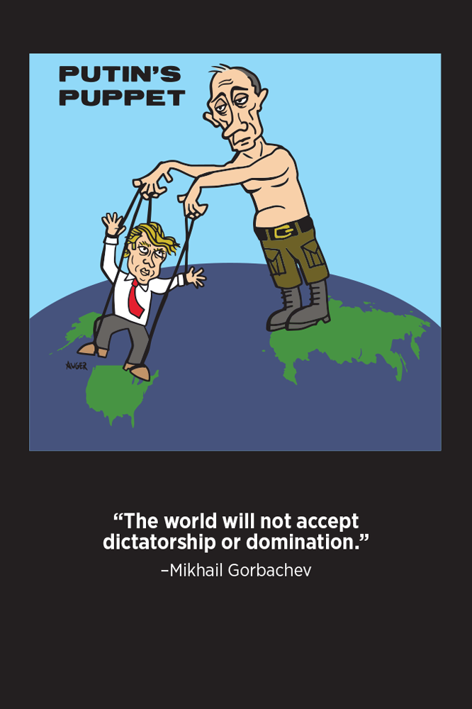 Putin's Puppet Postcard – DC Satire