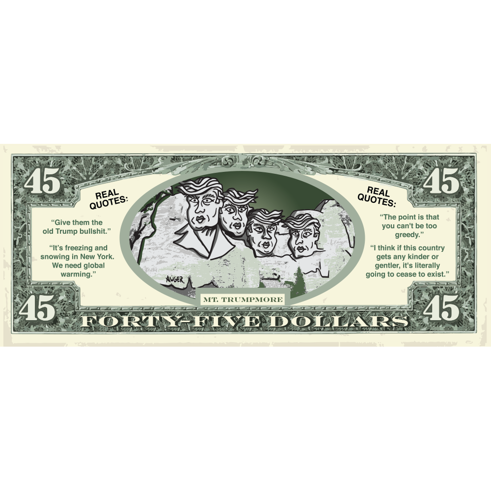 Trump Money $45 Bill – DC Satire